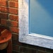 Distressed White Framed Mirror. 66 Inch Mirror. Weathered Framed Mirror ...