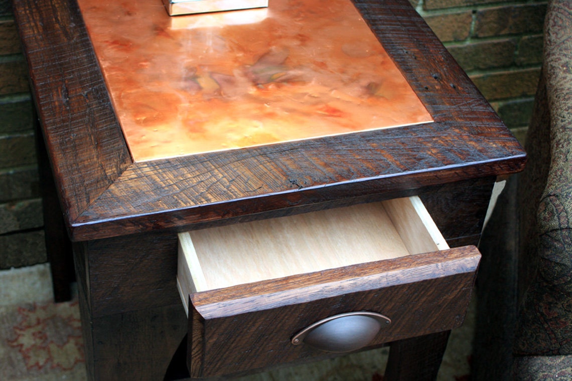 Copper Side Table. Copper Bedside Table. Copper End Table. Copper Top ...