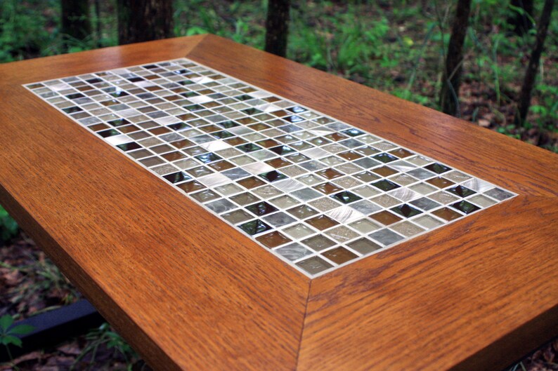 Metal Leg Coffee Table. Mosaic Tile Coffee Table. Black Metal - Etsy