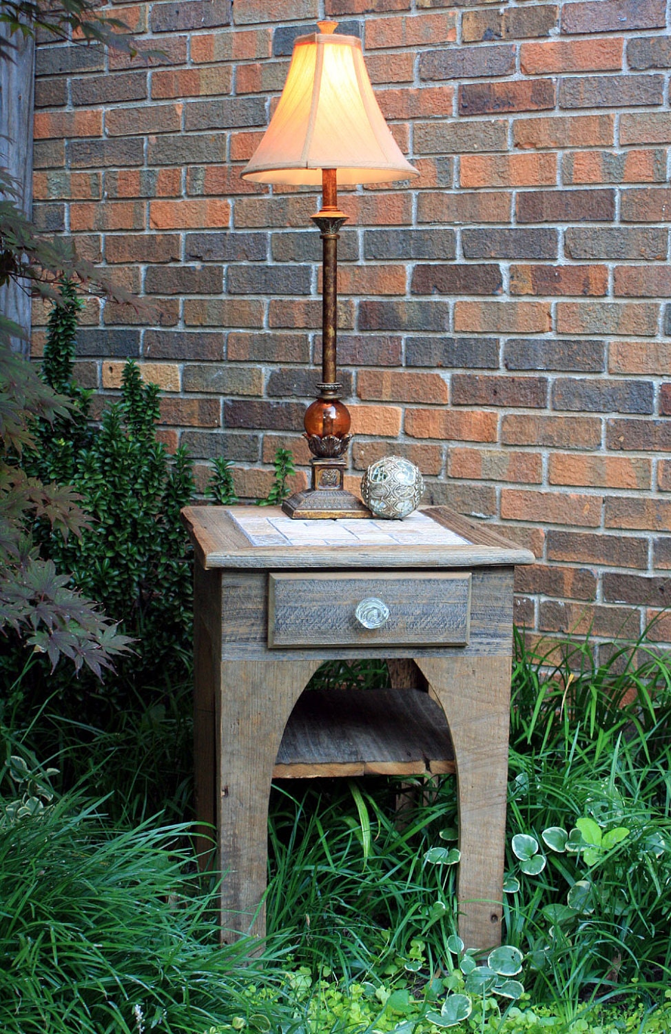 Slate Top End Table. Slate Bedside Table. Rustic Slate End Table. the Cobbled Path. 19w X 22l X 24t. Natural Finish. Etsy UK