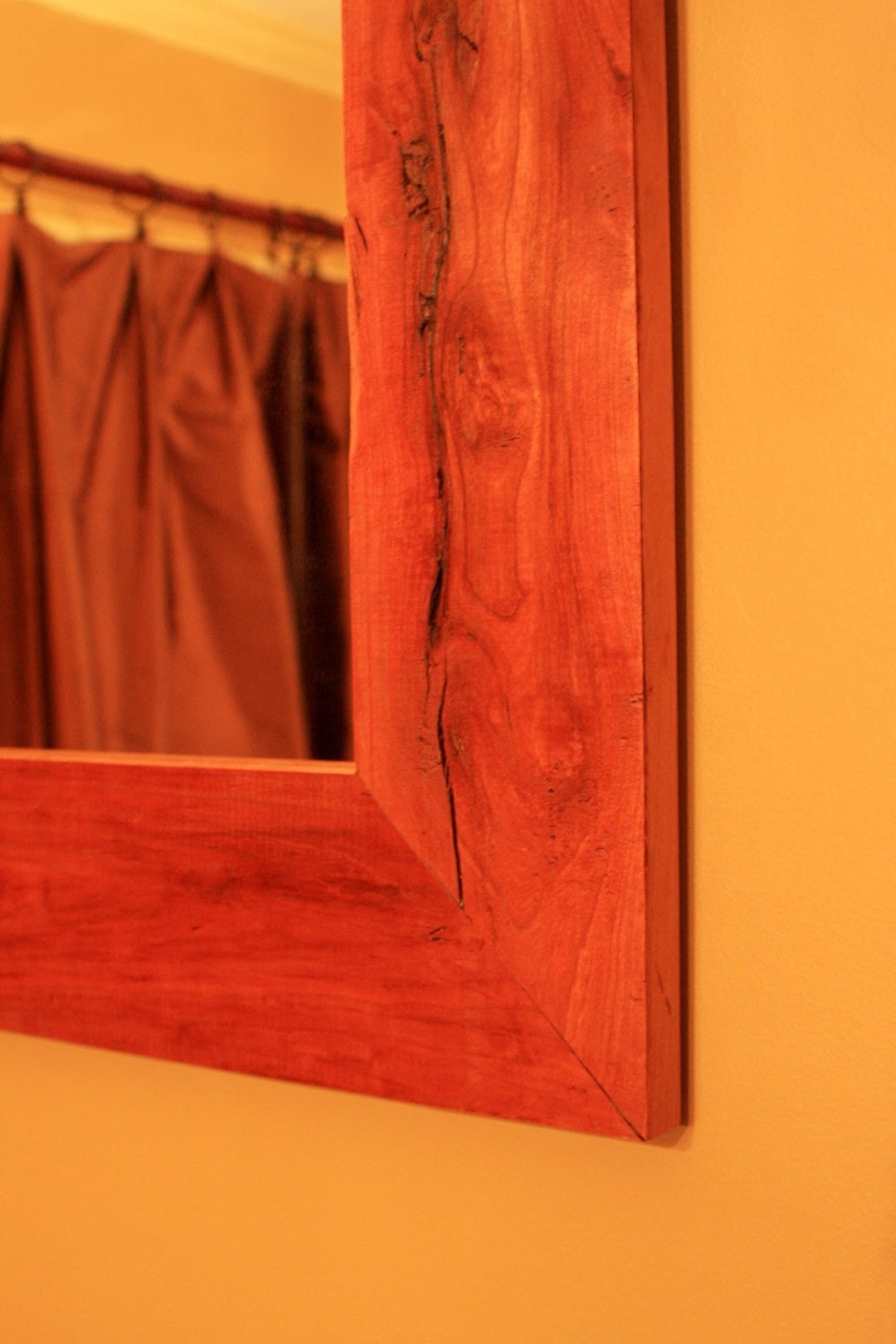 Cherry Framed Mirror. Rustic Cherry Framed Mirror. Cherry Wood Wall ...