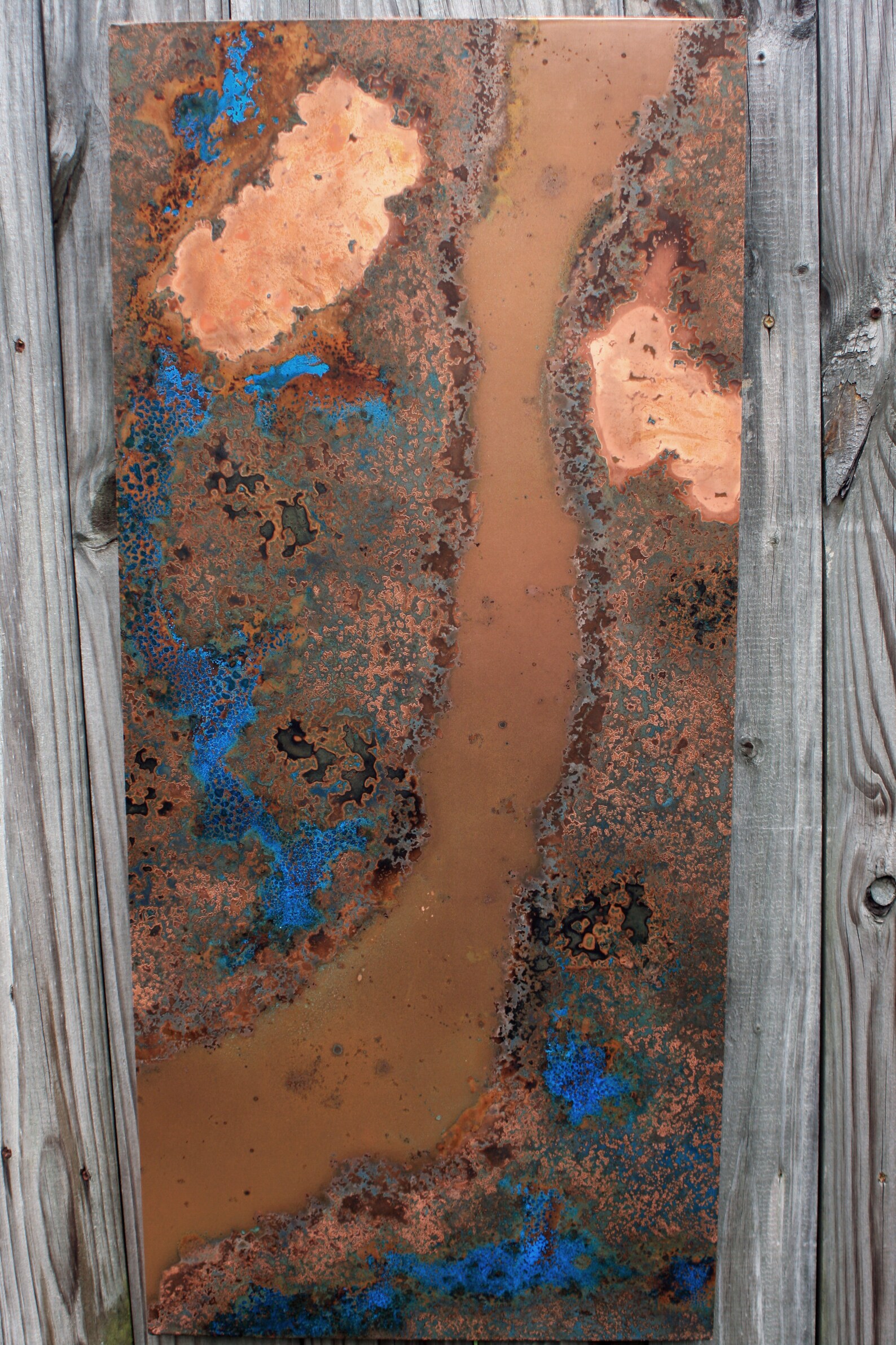 Copper Abstract Art. Light Copper Wall Art. Copper Patina Art. - Etsy