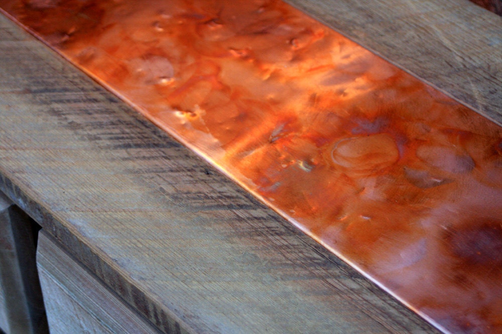Copper Sofa Table. Copper Top Table. Rustic Entry Table. | Etsy
