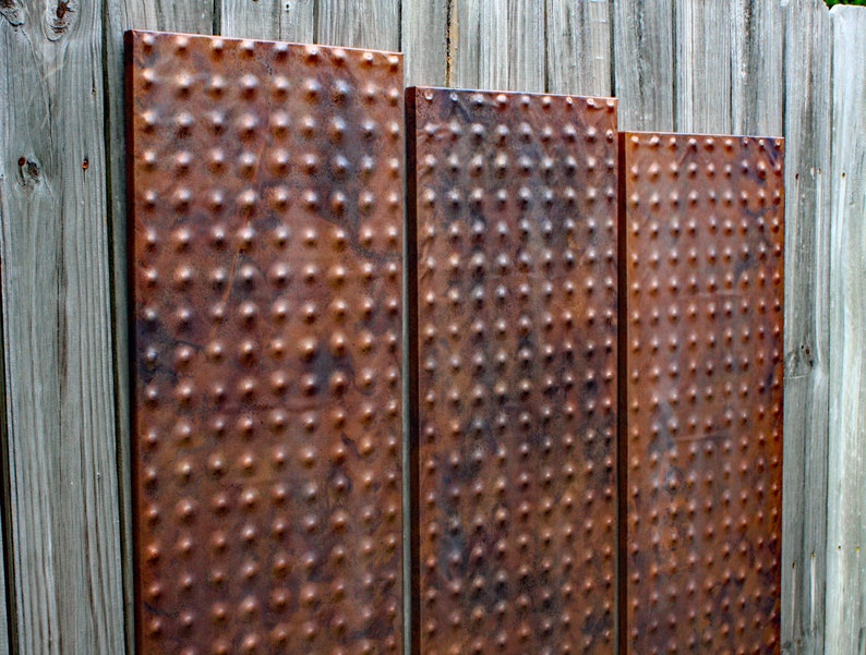 Hammered Copper Wall Art. Copper Patina Art. Hammered Copper Metal Art ...