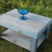 Blue Wash Finish Coffee Table. Rustic Coffee Table. Reclaimed Wood ...
