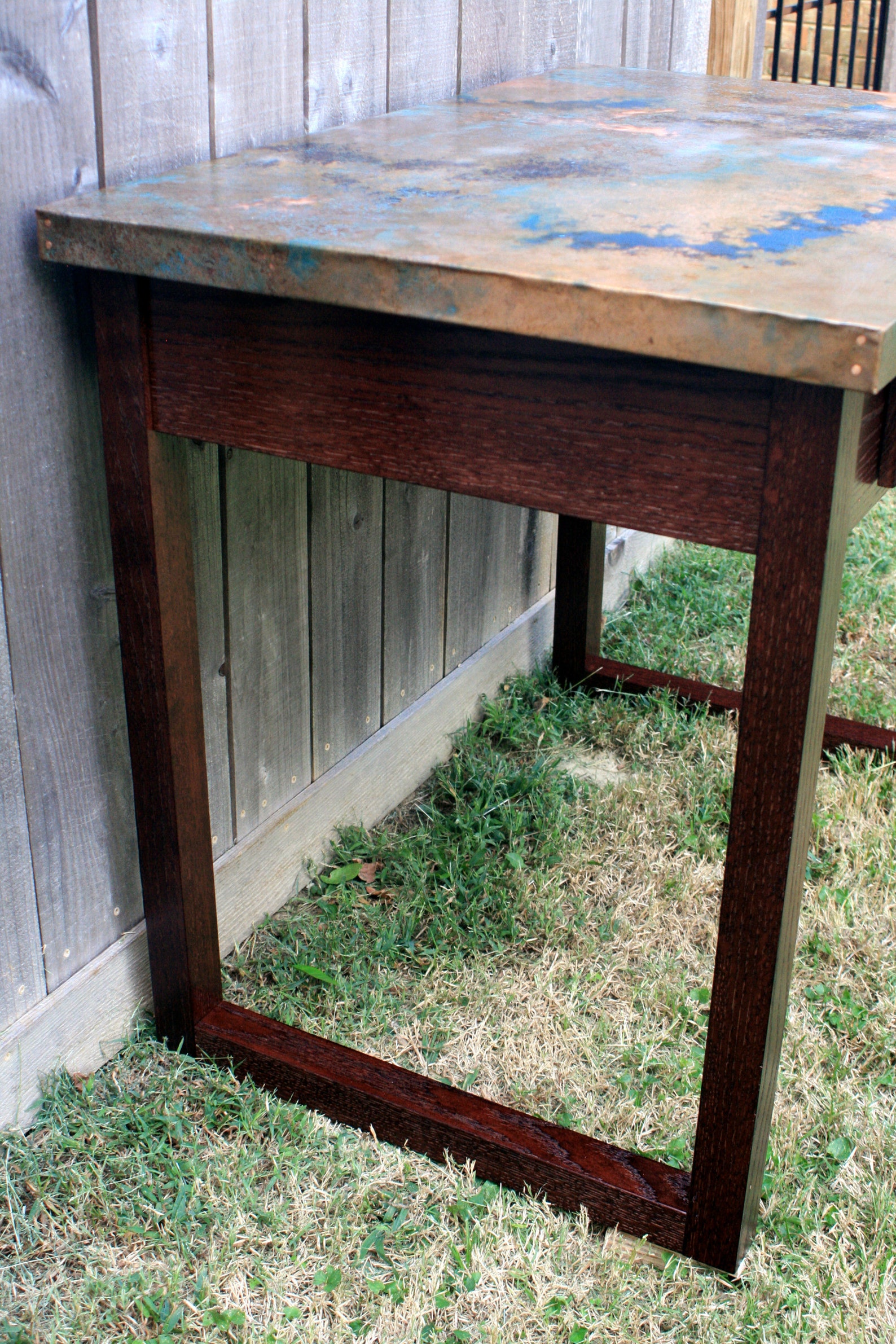 Copper Top Desk. Home Office Desk. Small Desk. Desk With | Etsy