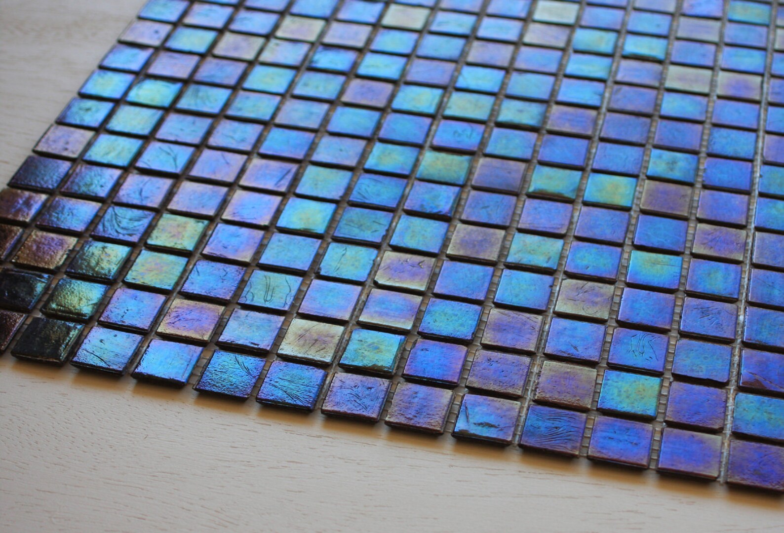 Mosaic Tile Cross. Sparkling Cross. Glittering Cross. Iridescent Tile ...