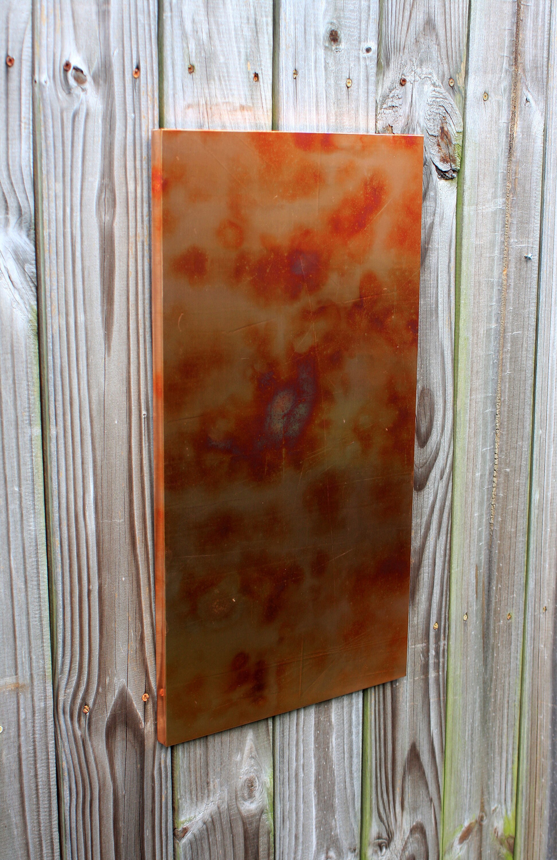 Flame Painted Copper Wall Art. Copper Patina Art. Copper Wall | Etsy