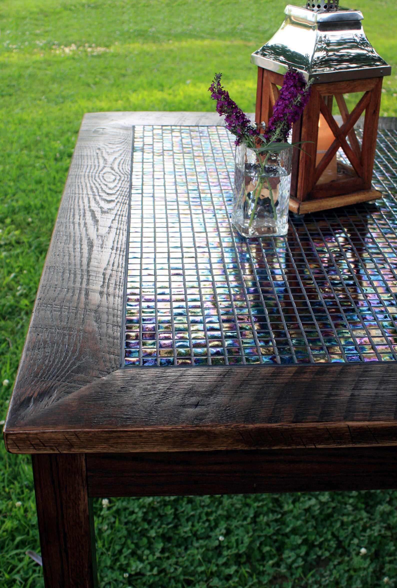 Countertop Height Dining Table. Mosaic Tile Dining Table. Six Person ...