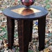 Round End Table. Round Side Table. Round Copper Top End Table. Flamed ...