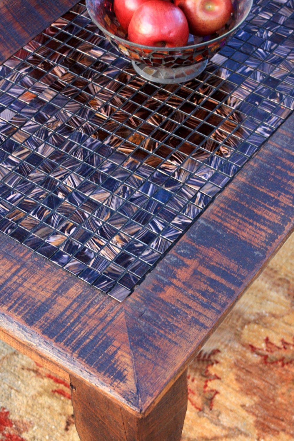 Mosaic Tile Coffee Table. Refinied Rustic Coffee Table. Custom | Etsy