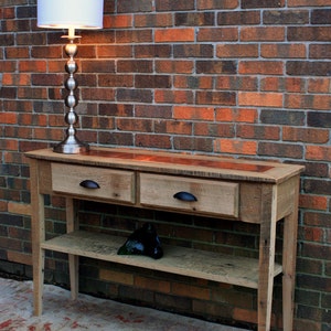 Copper Sofa Table. Copper Top Table. Rustic Entry Table. Copper Console ...