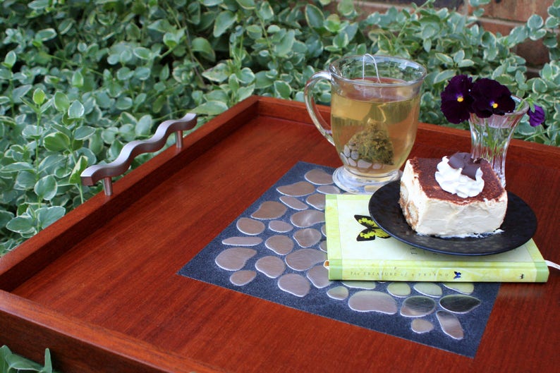 Modern Ottoman Tray. Stainless Mosaic Centerpiece. Red - Etsy