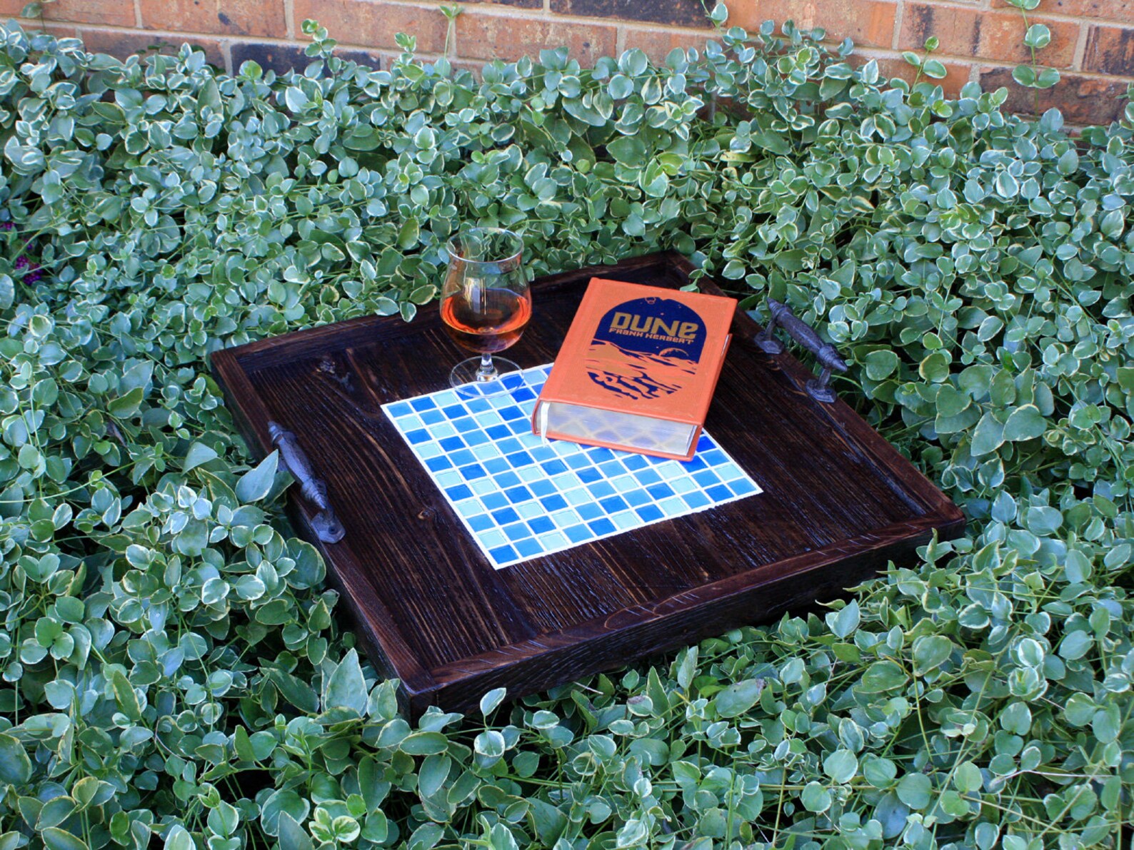 Ottoman Tray. Tile Tray. Blue Mosaic Serving Tray. Large Serving Tray ...