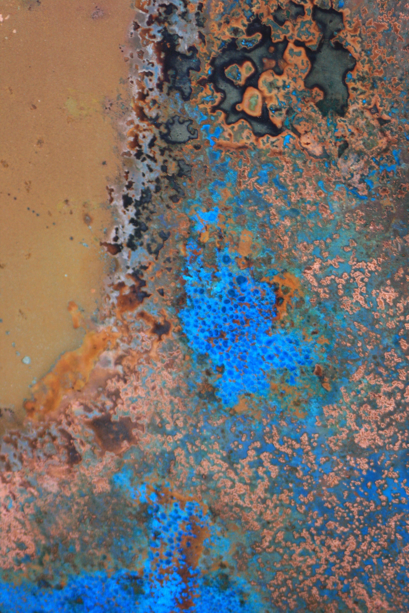 Copper Abstract Art. Light Copper Wall Art. Copper Patina Art. - Etsy