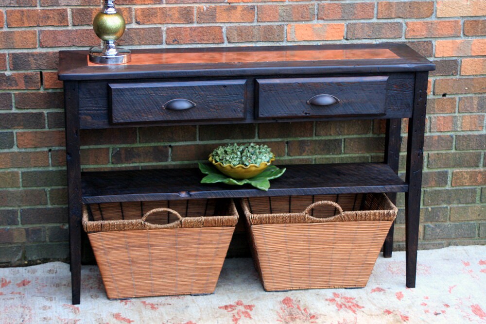 Console Table. Copper Sofa Table. Dark Sofa Table. Entry Table. Copper ...