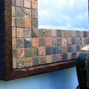 Slate Beveled Framed Mirror. 1 Inch Slate Mirror. Slate Framed Mirror ...