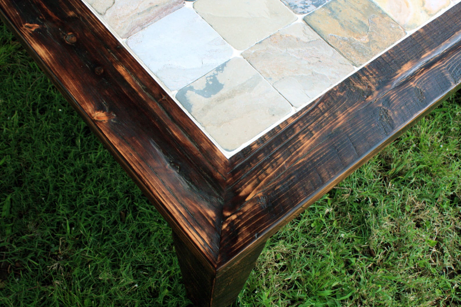 Large Slate Coffee Table. Multi Color Slate Coffee Table. - Etsy