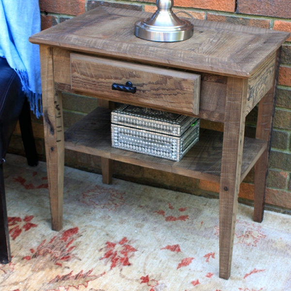 Rustic Side Table - Etsy