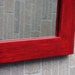 Red Framed Mirror. Antique Red Framed Mirror. Bright Red Framed Mirror ...