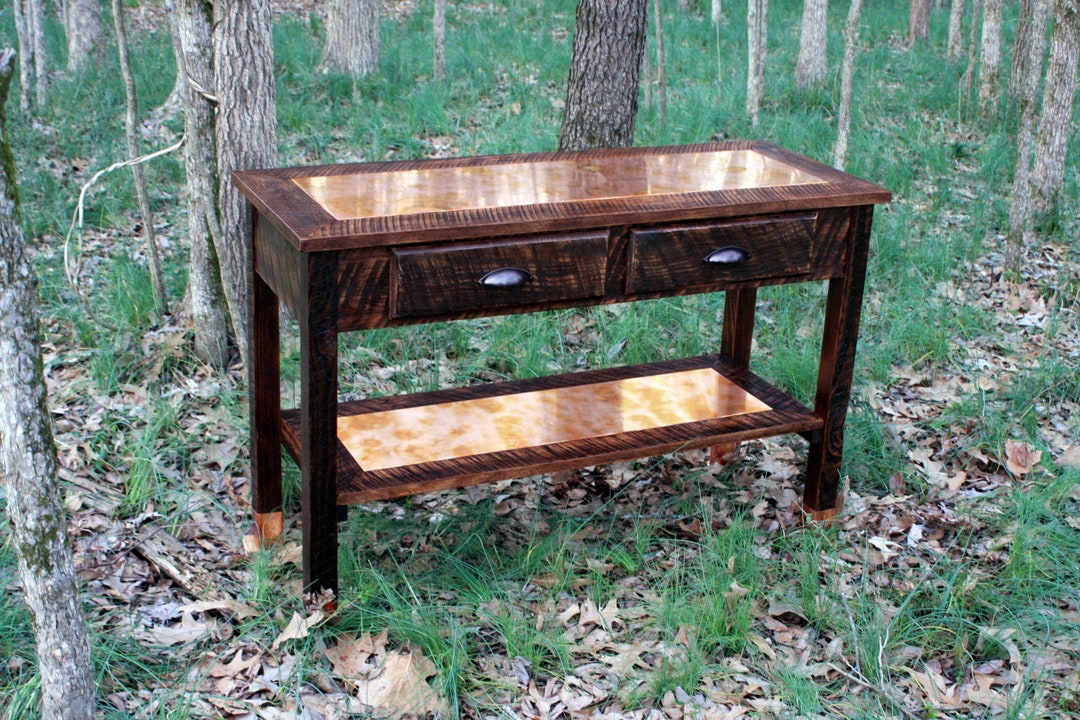 Large Copper Sofa Table. Copper Top Console Table. Copper Console Table ...