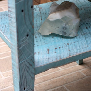 Blue End Table. Shabby Chic Side Table. Rustic Contemporary End Table ...