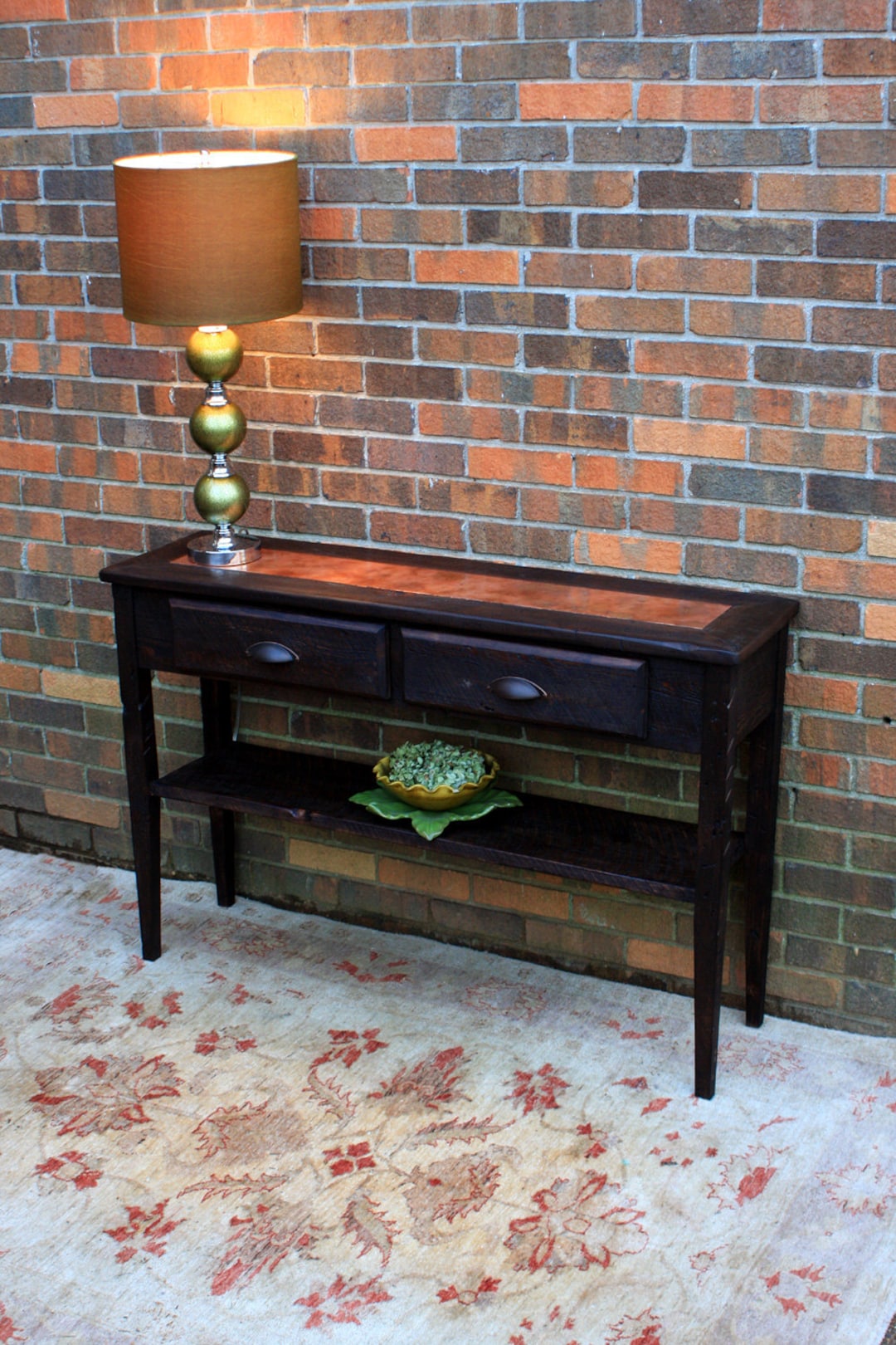 Console Table. Copper Sofa Table. Dark Sofa Table. Entry Table. Copper ...