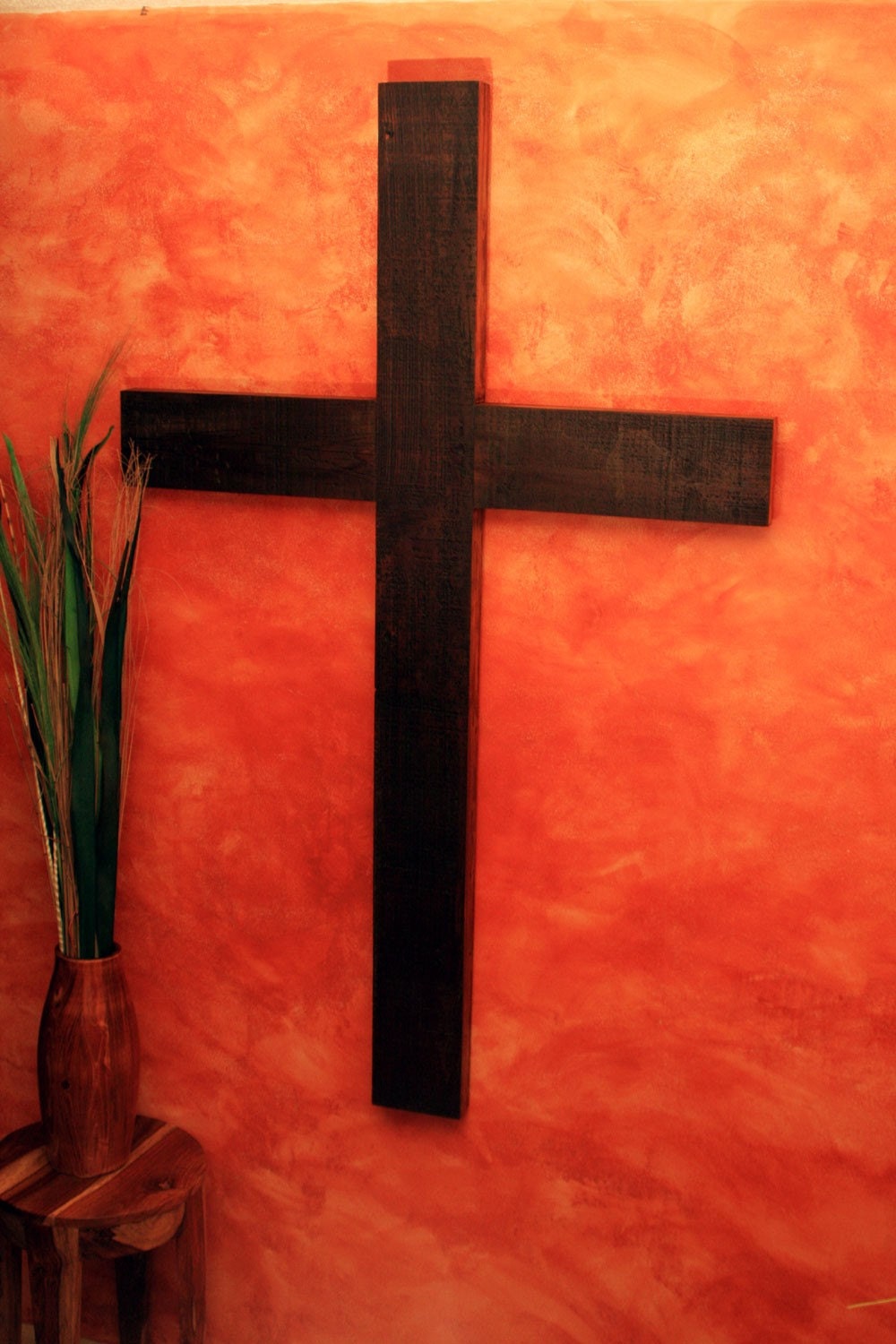 Large Wood Cross. Very Large Wooden Cross. Church Size Cross. Church ...