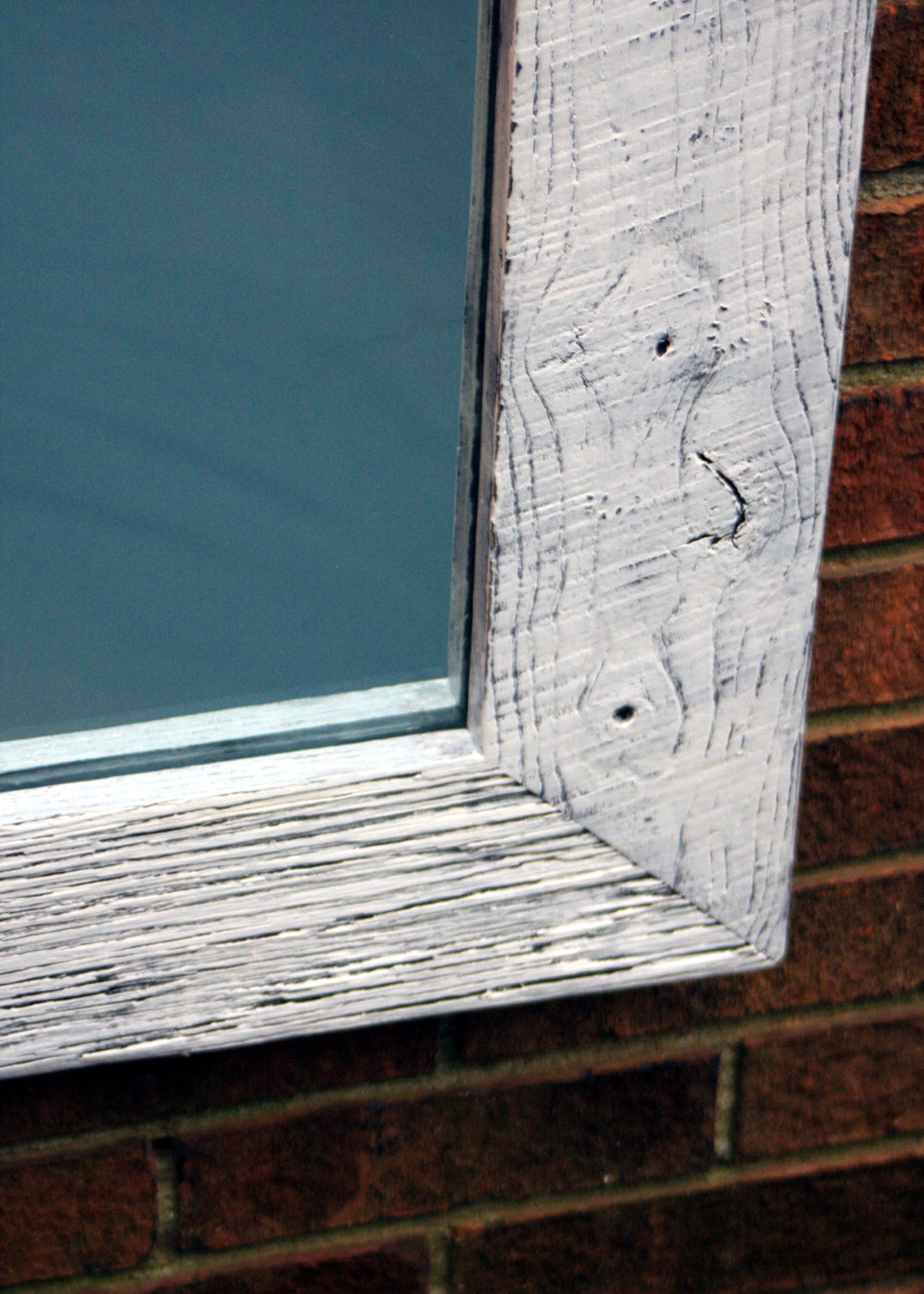 Distressed White Framed Mirror. 66 Inch Mirror. Weathered - Etsy