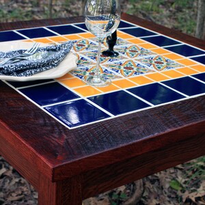 Small Tile Kitchen Table. Talavera Tile Dining Table. Talavera ...