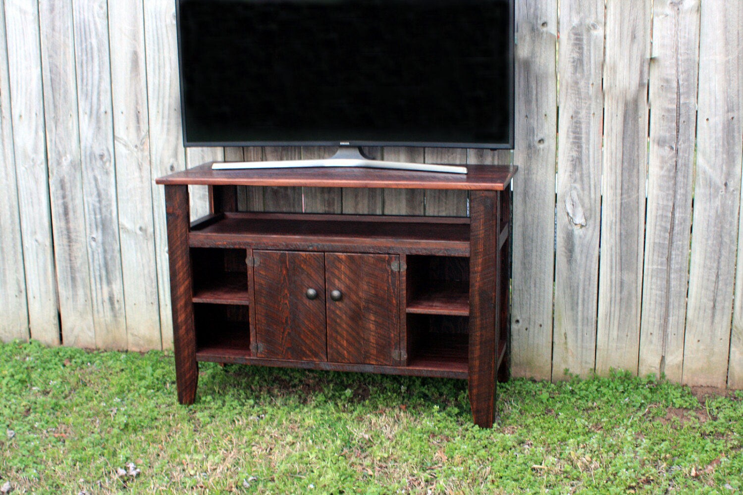 TV Stand. Entertainment Center. Rustic Media Center. Rustic TV | Etsy