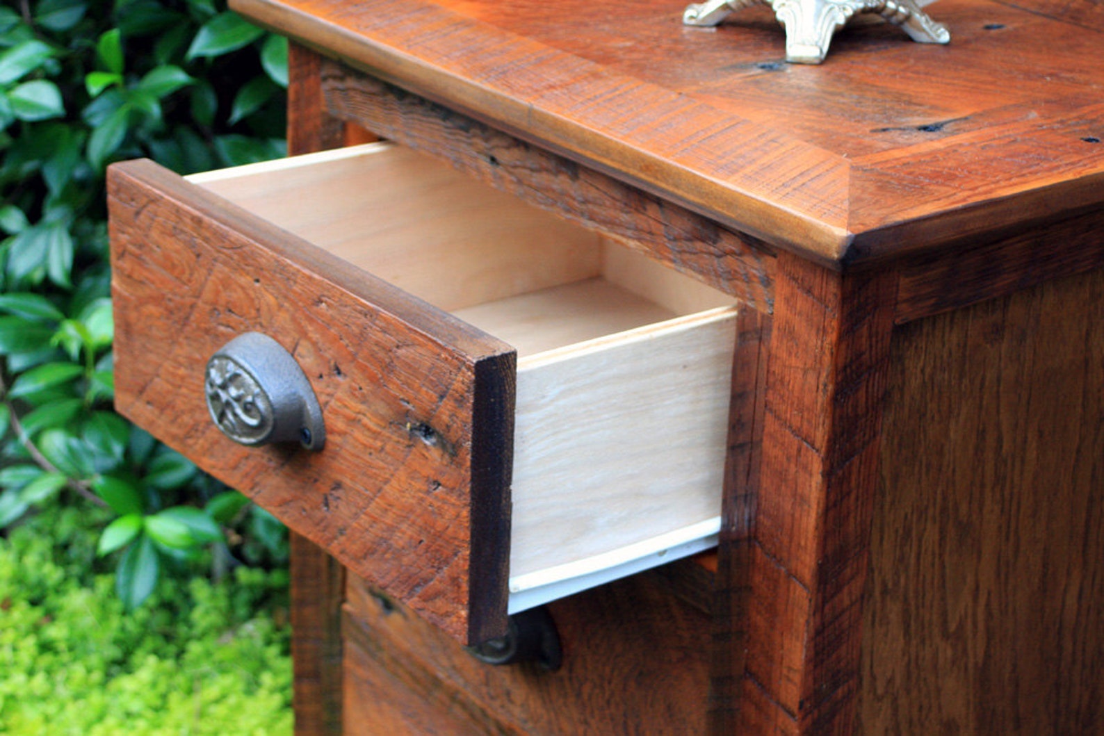 Bedside Table w/ Drawers. Rustic Bedside Table. 3 Drawer End | Etsy