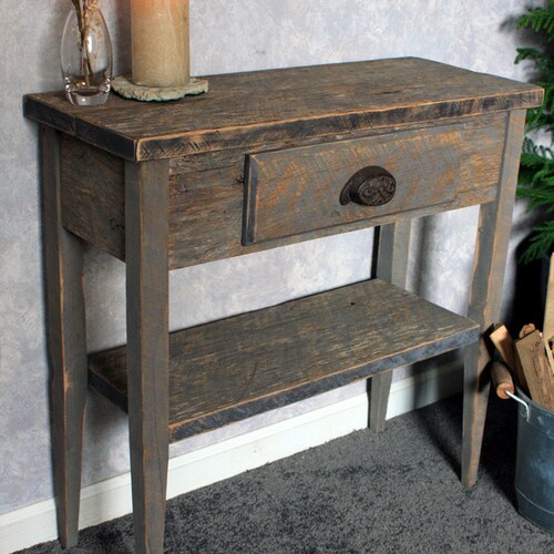 Small Entry Table. Gray Wood Sofa Table. Gray Reclaimed Wood - Etsy