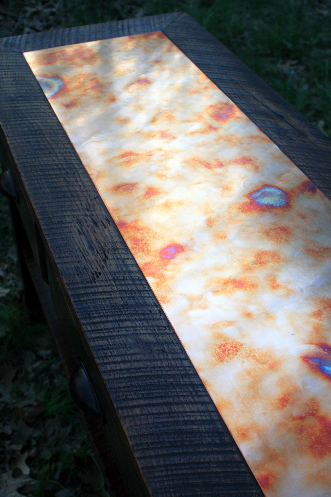 Large Copper Sofa Table. Copper Top Console Table. Copper | Etsy