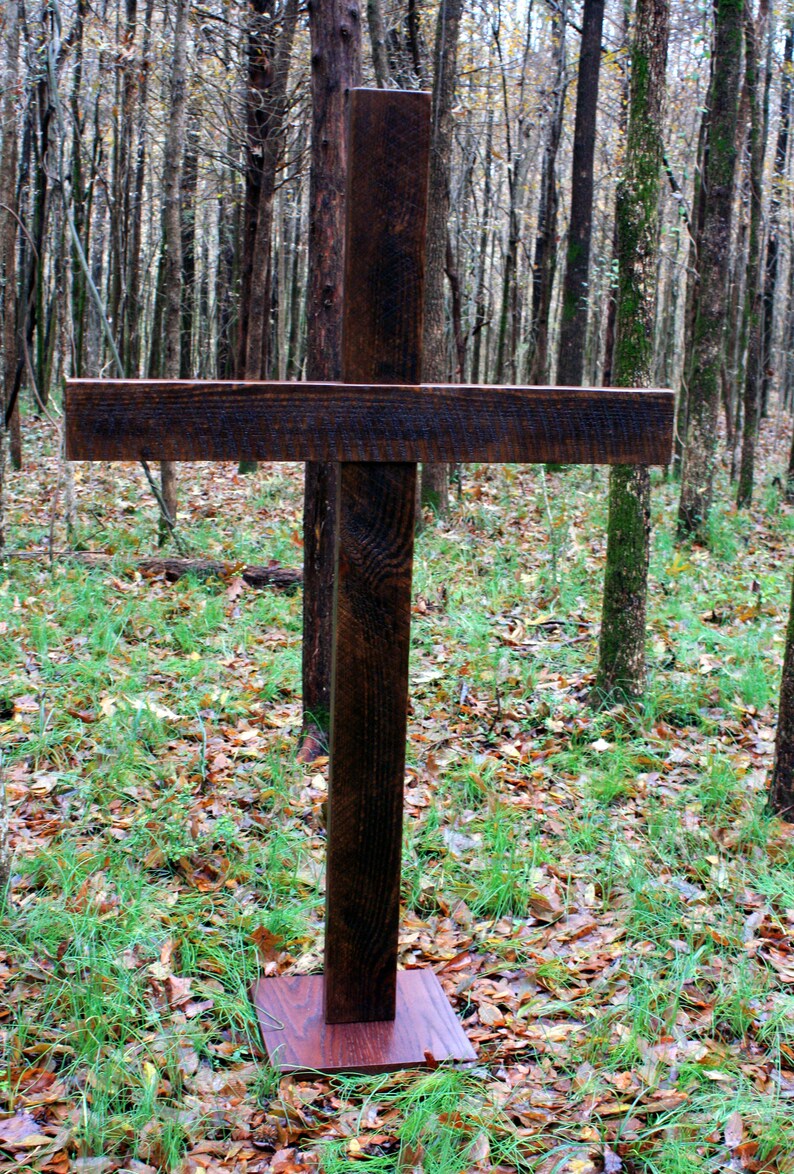 Large Wooden Cross on Stand. Very Large Wooden Cross on Stand. - Etsy