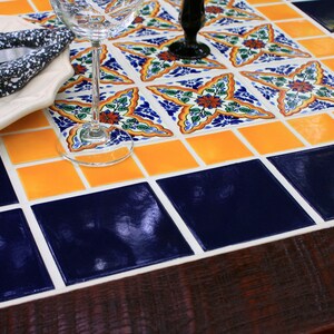 Small Tile Kitchen Table. Talavera Tile Dining Table. Talavera ...