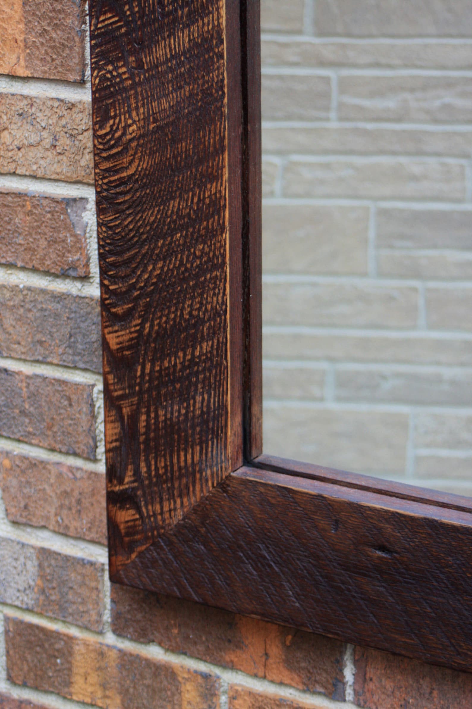 Rustic Framed Mirror. Reclaimed Wood Framed Mirror. 40 Inch - Etsy