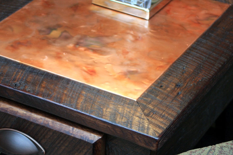 Copper Side Table. Copper Bedside Table. Copper End Table. Copper Top ...
