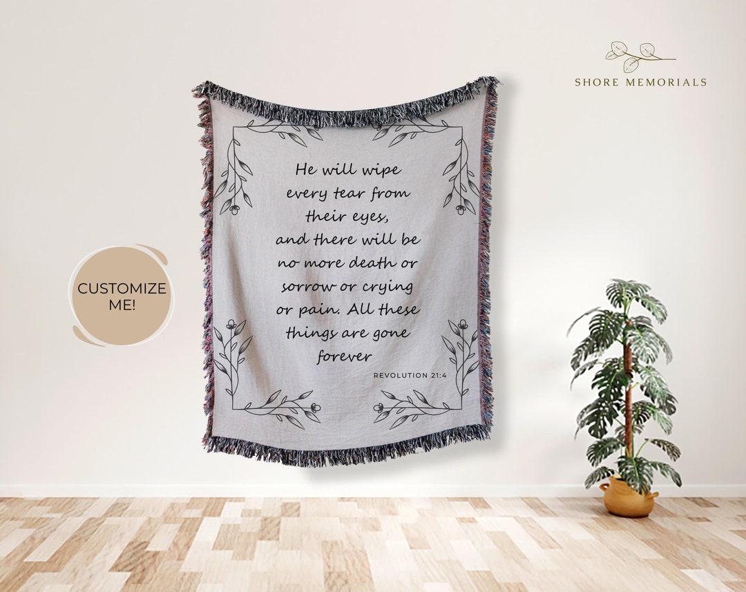 Custom Bible Verse Blanket, Personalized Christain Gift for Her, Bible ...
