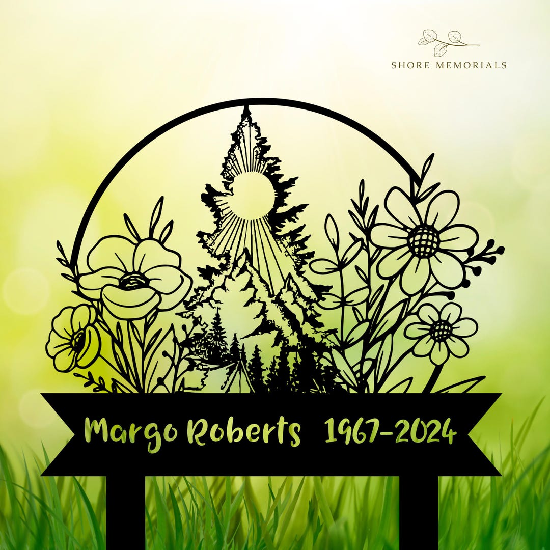 Custom Memorial Sign, Personalized Metal in Memory of Garden Stake ...