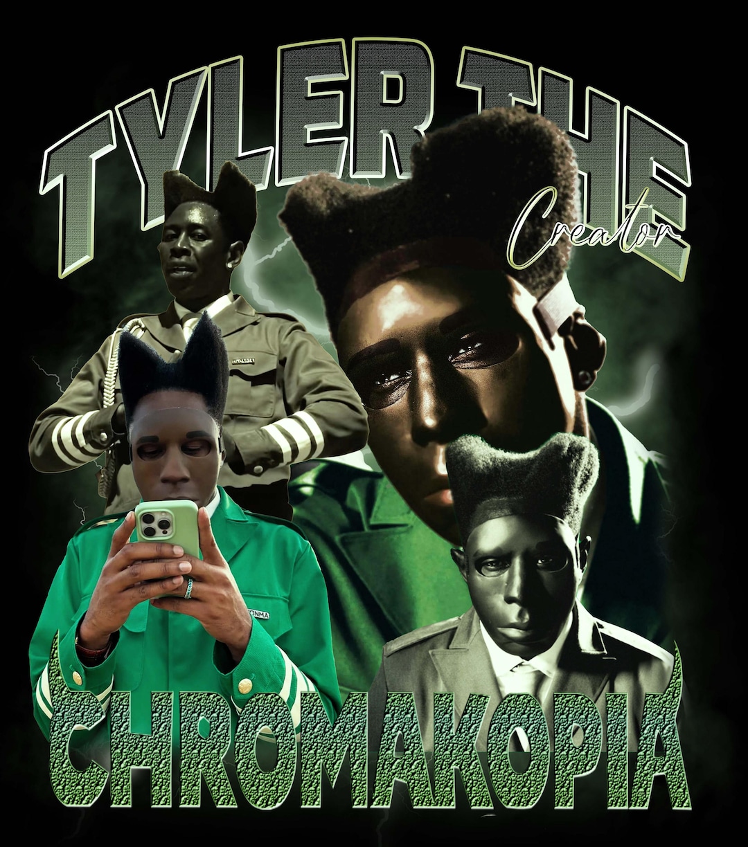 Tyler the Creator, Chromakopia, Tour Dtg Graphic T-shirt Design PNG DTF ...