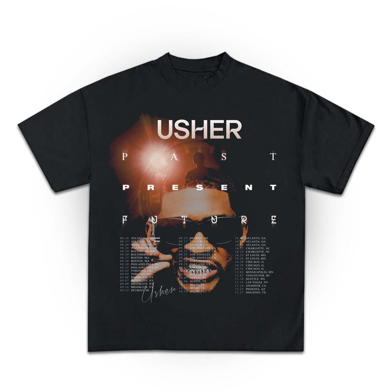 Usher Tour Png Graphic T-shirt Design PNG DTF Shirt Design Instant ...