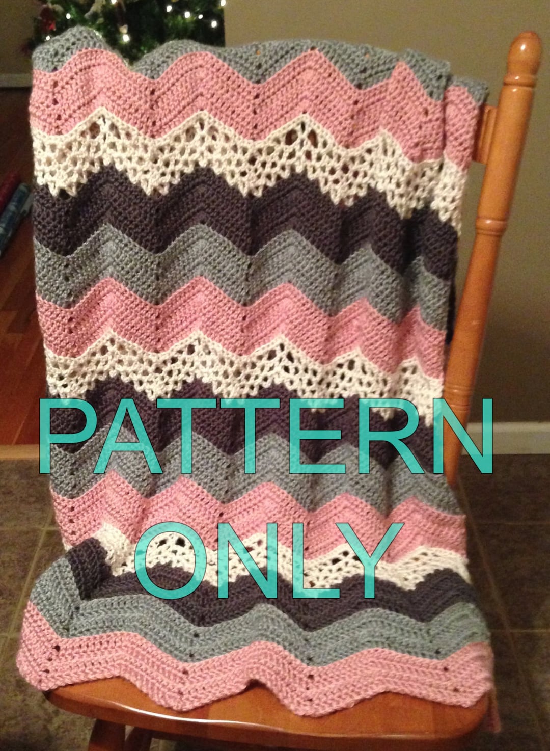 Crochet PATTERN for Lacy Ripple Afghan Blanket or Throw as Digital ...