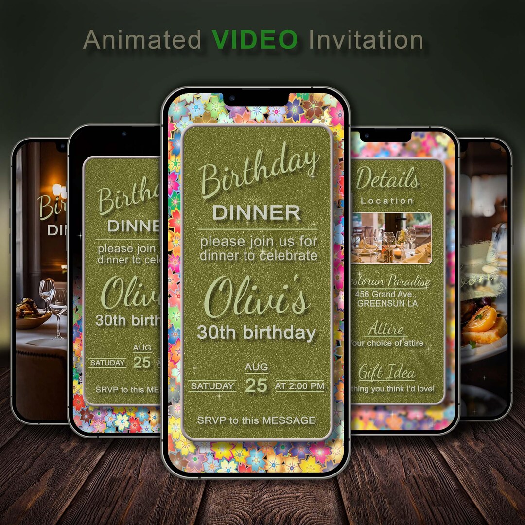 Editable Elegant Dinner Invitation Template. Digital Dinner Invite ...