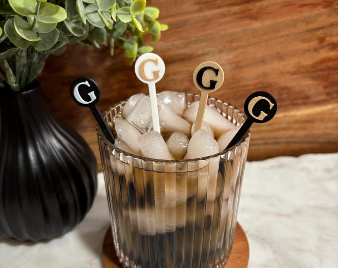 Personalized Wedding Stir Sticks - Custom Initial/date - Cocktail ...