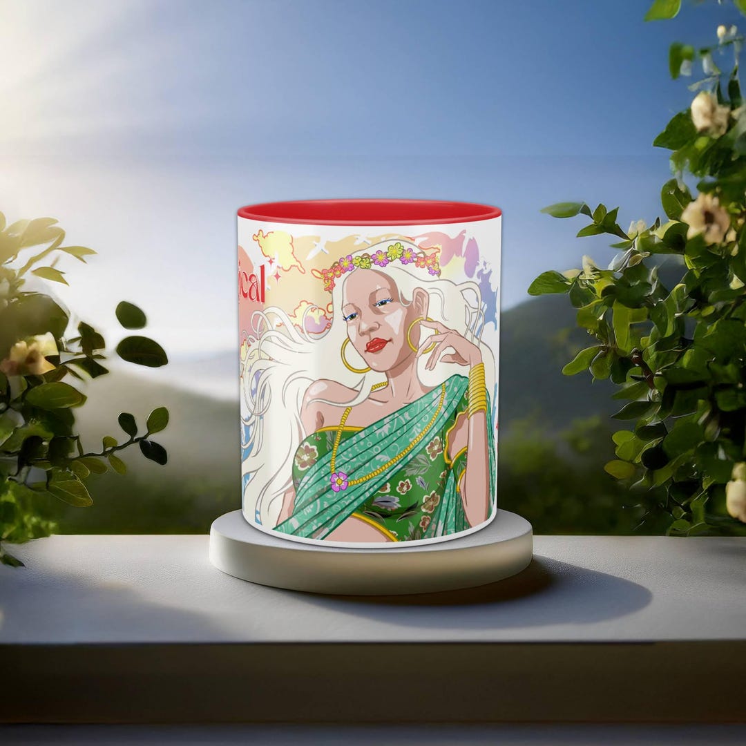 Empowering Crone Illustration, Inspiring Mug for Older Women, Spiritual ...