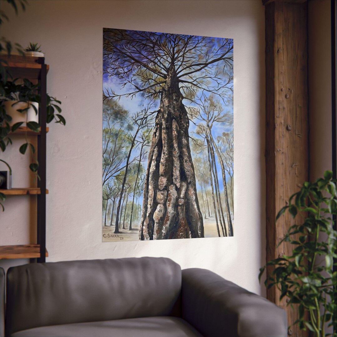 Tree Painting Poster: Realism Wall Art, Nature Decor - Etsy