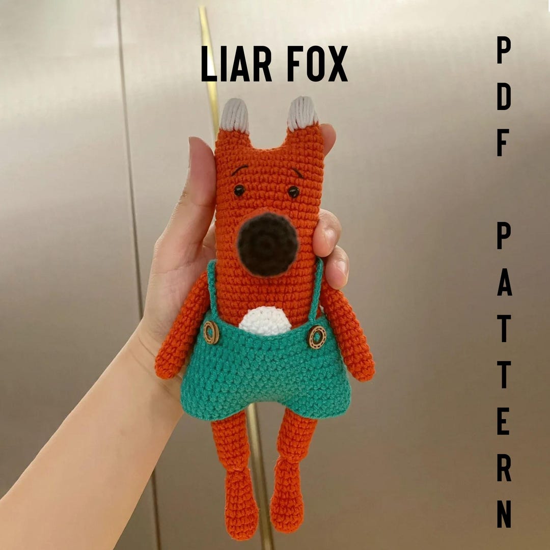 Liar Fox Amigurumi Crochet Pattern PDF Cute Fox No Sew Crochet Pattern ...