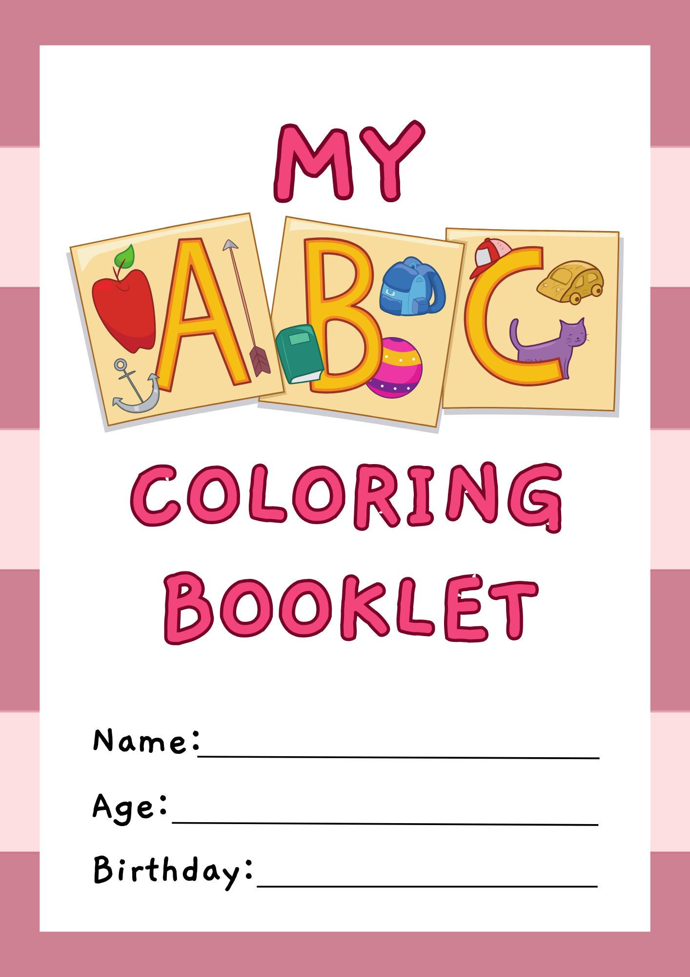 English Alphabet Coloring Book for Kids 51 Fun Pages to Learn Letters ...