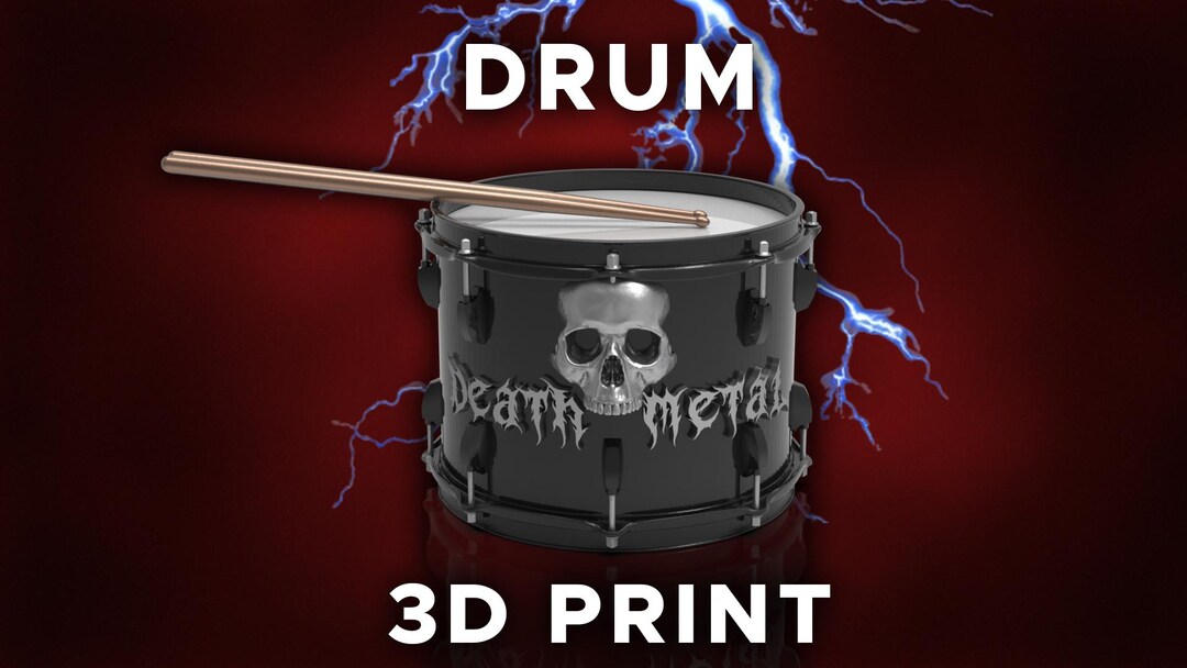 Death Metal Drum 3D Printer STL File - Etsy